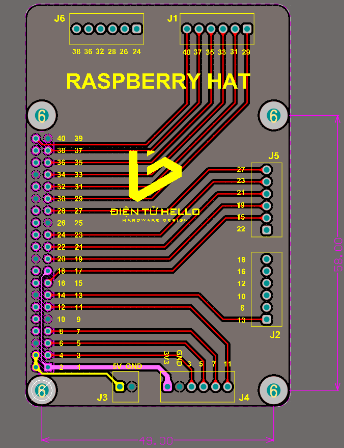 Mạch ra chân cho Raspberry - Hardware Design VN